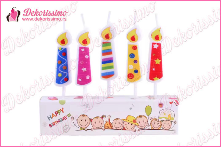Rođendanske svećice, set 5kom – K9511 | dekorissimo